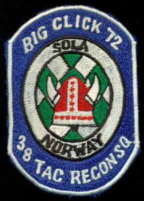 USAF 38th TRS Tactical Reconnaissance SQ Norway Big Click 1972 Patch ...