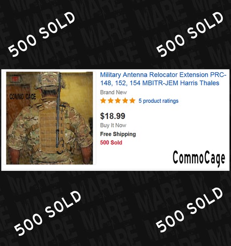 Military Antenna Relocator Extension PRC 152, PRC 148, MBITR-JEM Harris ...