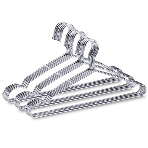 Wire Hangers 30 Pack 16.5-Inch Stainless Steel Strong Metal Coat Hanger ...