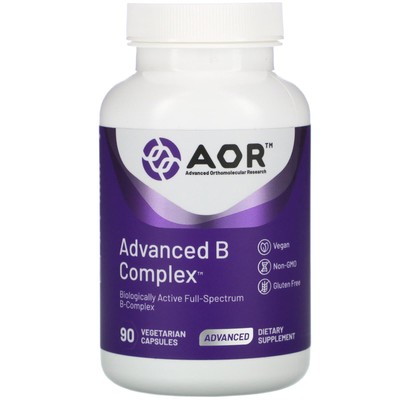 2 X Advanced Orthomolecular Research AOR, Advanced B Complex, 90 ...