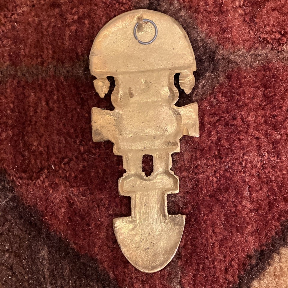 Vintage Brass Peru Tumi God Wall Hanging Inca Ceremonial Knife 10" Home ...