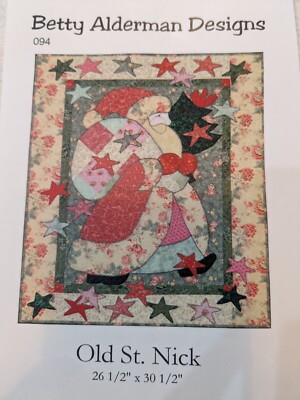 Old St. Nick Quilt Applique Pattern By Betty Alderman Designs | eBay