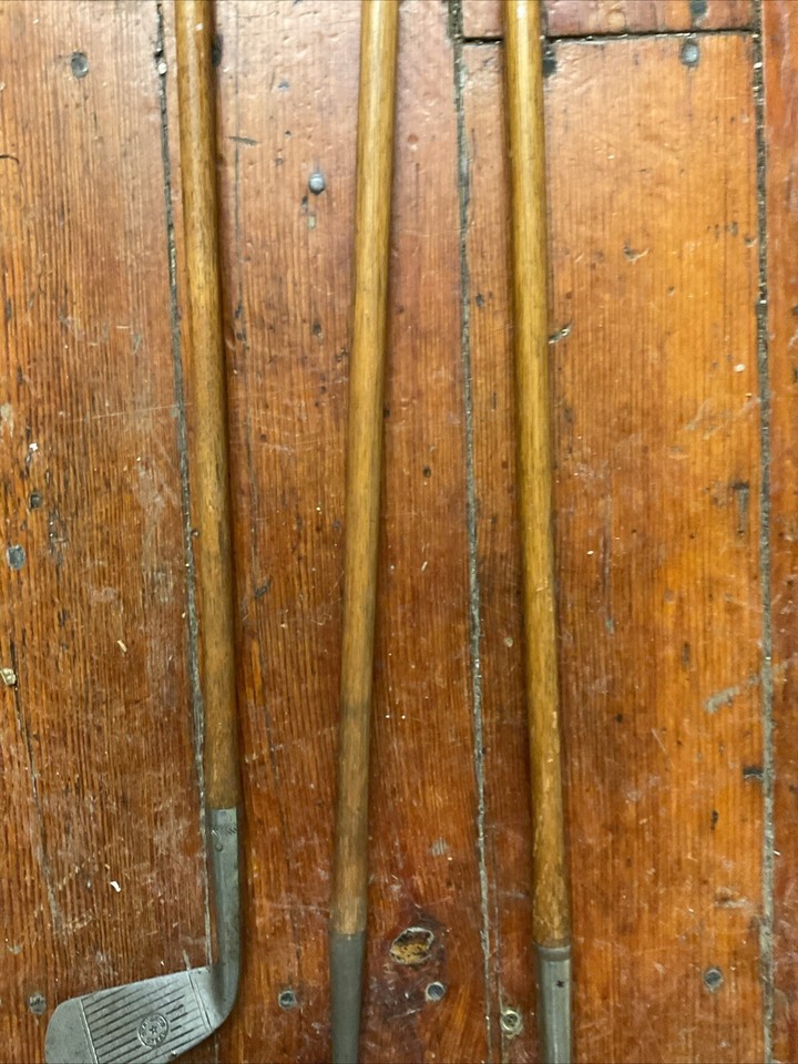Antique HICKORY WOODEN SHAFT & Vintage WOOD Golf Club Lot Right Hand | eBay