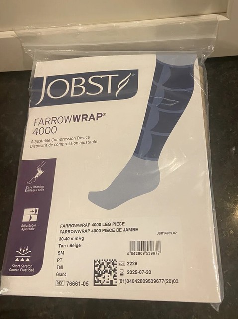Jobst FarrowWrap Leg Piece 30-40 mmHg Adjustable Compression Tan SM PT ...