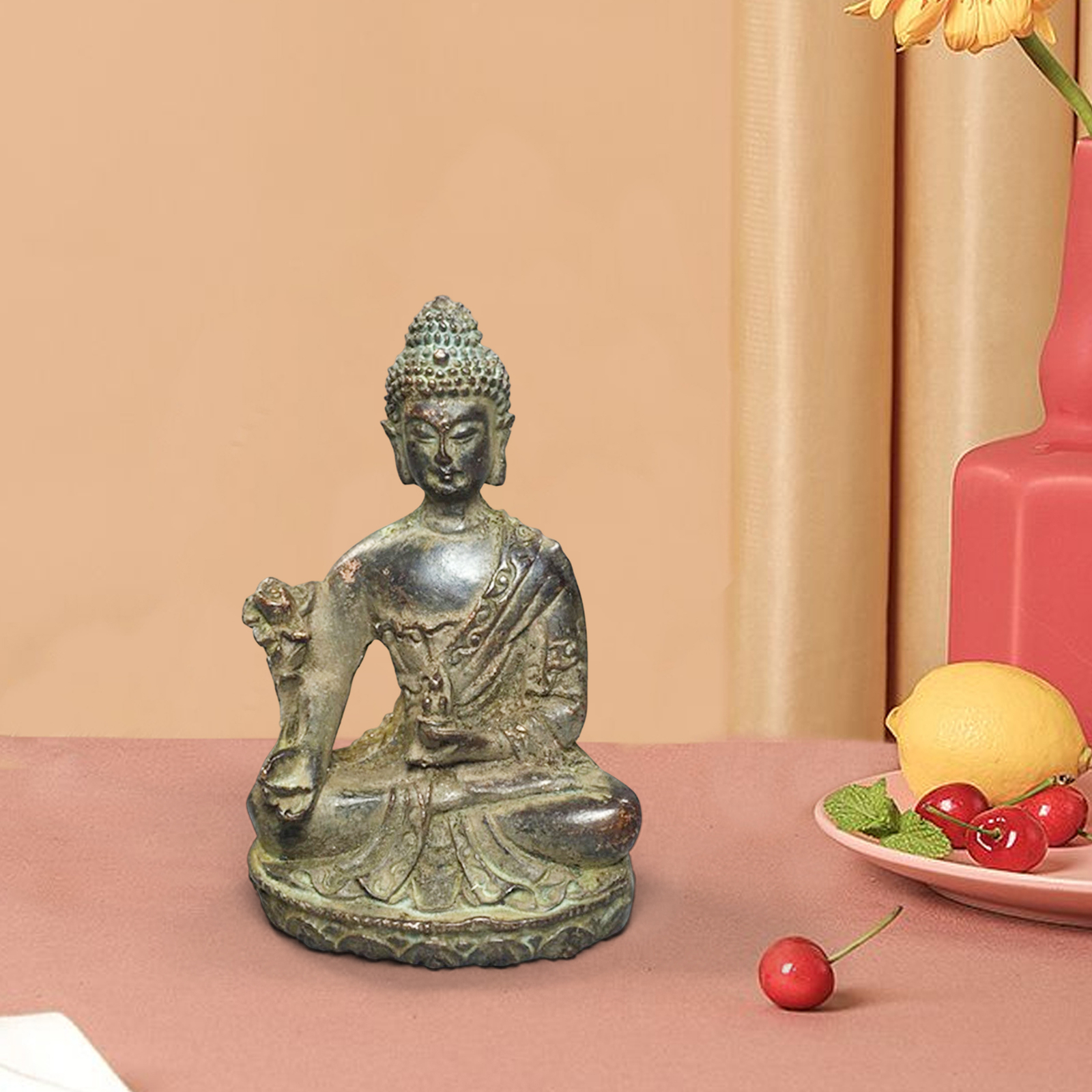 Guanyin Ornament Retro Zen Sense Micro Landscape Buddha Sculpture ...
