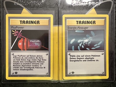 Trainer PlusPower 84/102 & Energie-Absauger 92/102 German Pokemon 1st ...