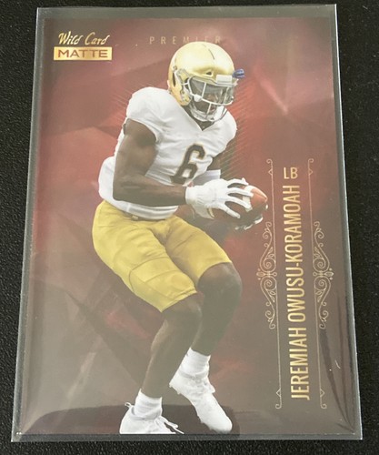 Jeremiah Owusu Koramoah 2021 Wild Card Matte Red Football Rookie Card ...