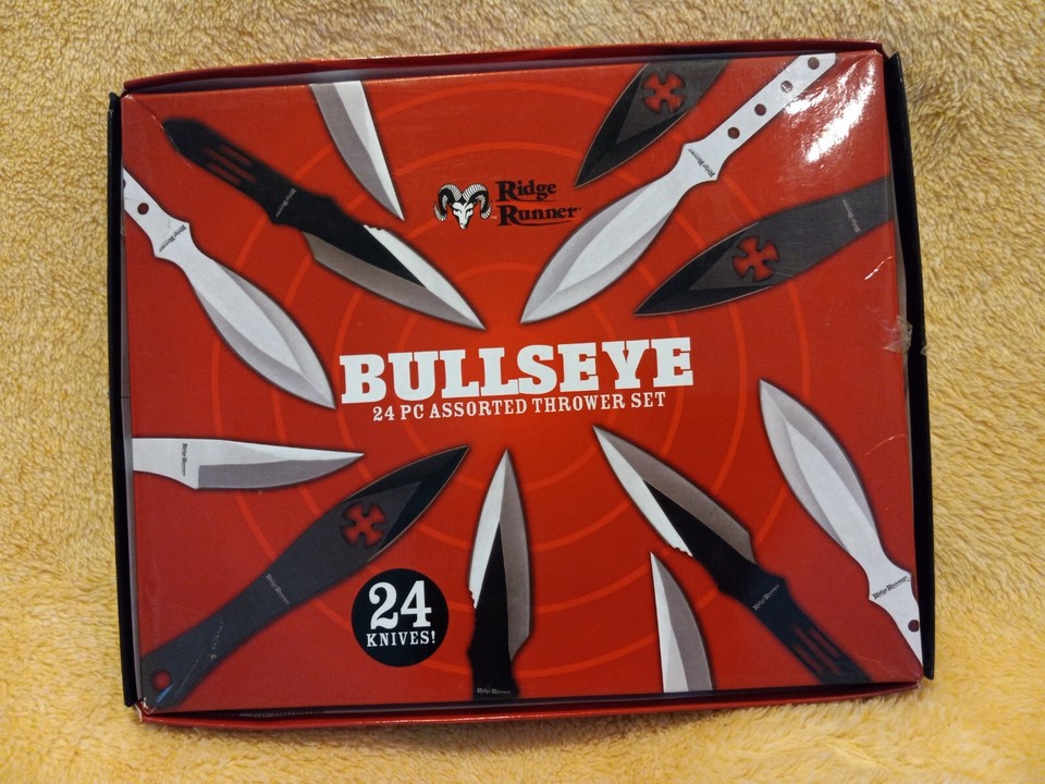 NEW, Ridge Runner 24pc Throwing Knife Set (RR539). With Carrying Case ...