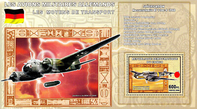 MNH Block Flugzeug Junkers Ju 88 A 4 Messerschmitt Bf 110 C Deutschland ...