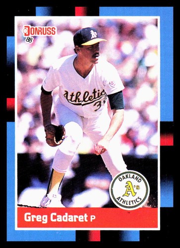 1988 Donruss 528 Greg Cadaret Oakland Athletics Baseball Card | eBay
