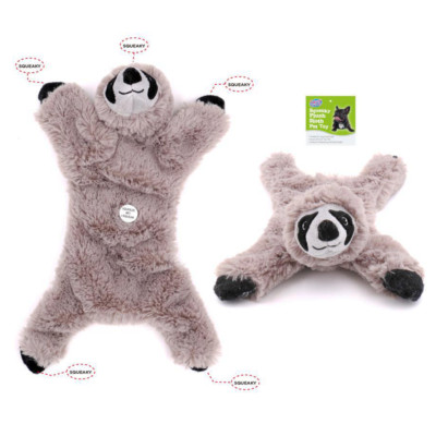 12 x Pet Toy Squeaky Animal Plush Dog Chew Sloth Series Dental Health ...
