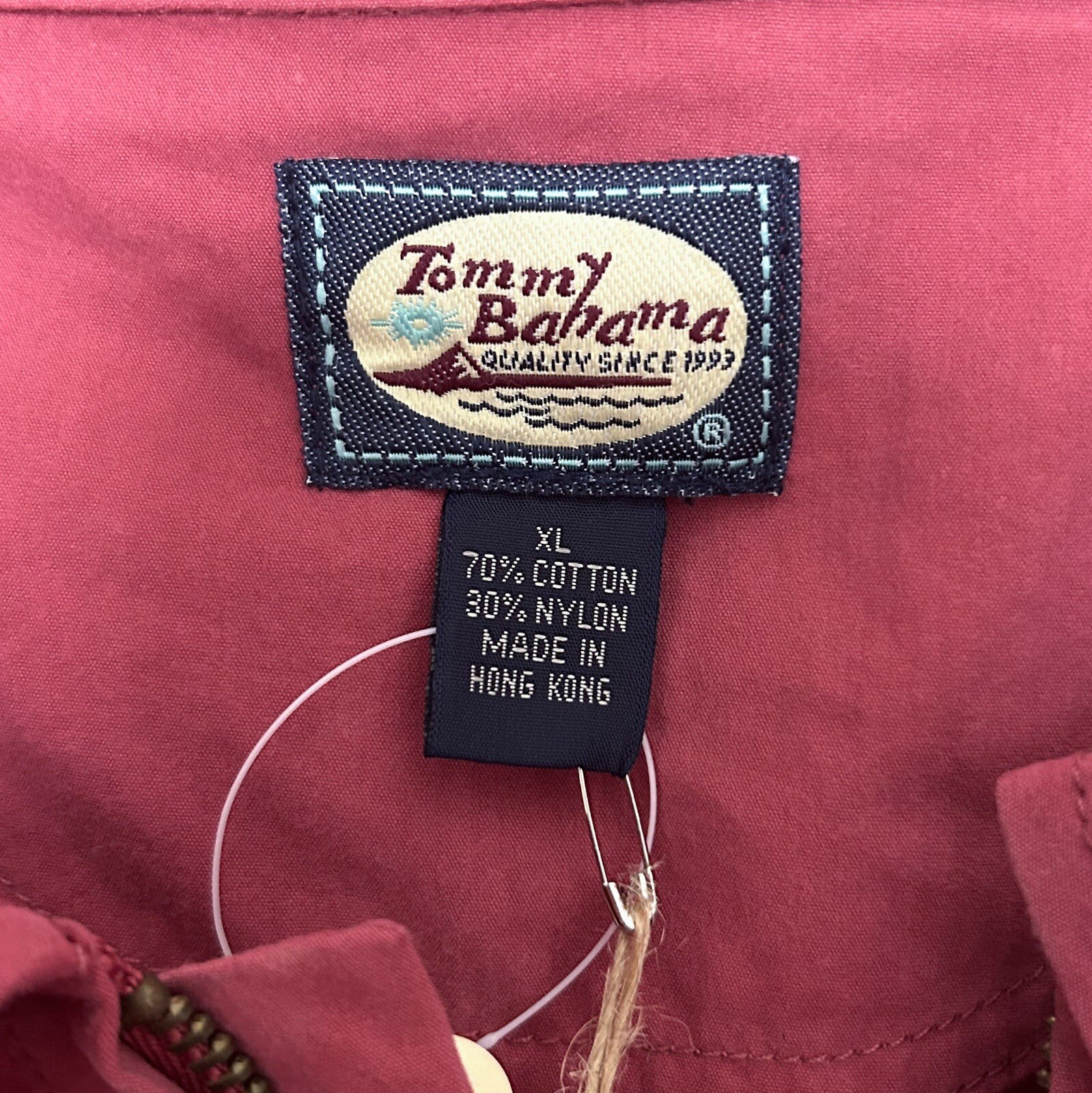 Tommy Bahama Watermelon Red Pink White Water Pullover 1/3 Zip Up Jacket ...