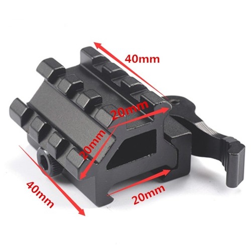 90 Degree 45 Degree Dual Rail Picatinny Riser Mount With Quick Release ...