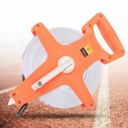 100M/300Foot Double Sided Fiberglass Long Tape Measure Non-Slip Handle ...