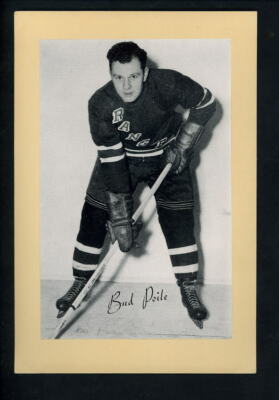 # 352 Bud Poile 1944-63 Beehive Group 2 Photos New York Rangers | eBay