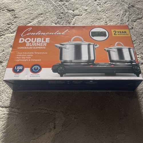 CONTINENTAL DIE CAST DOUBLE BURNER GREAT FOR / CAMPING / AROUND THE ...