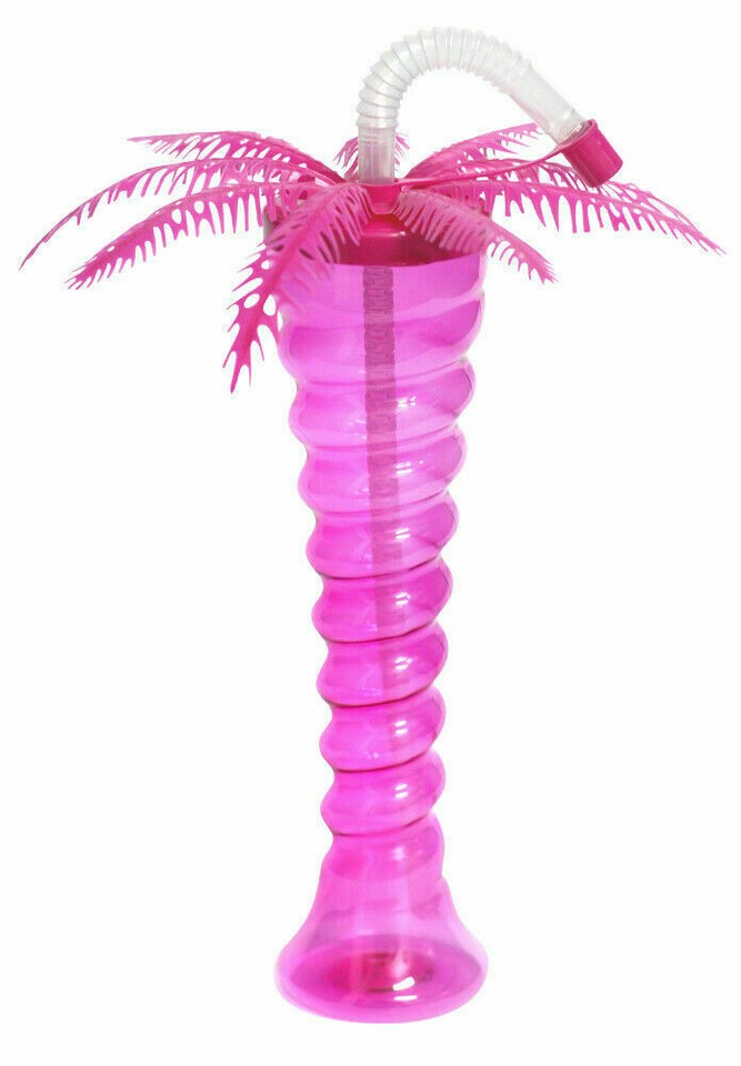 🔥 NEON PALM TREE Novelty Reusable Drinking Cups Slush 350ml 12oz Cup ...