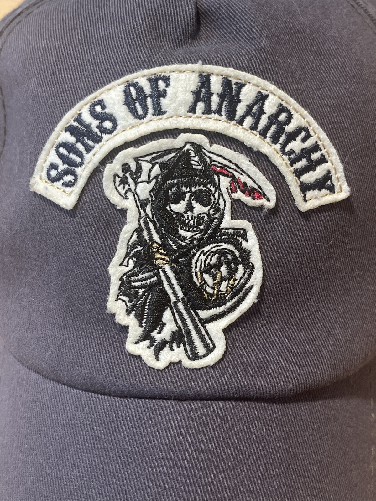 SOA Sons of Anarchy Motorcycle Club Grim Reaper Navy … - Gem