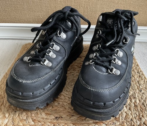 Vintage Skechers 90s Y2K Sz7.5 Black Platform Chunky Women’s Jammers ...