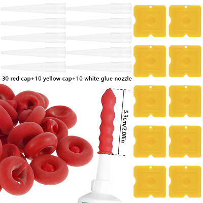 50Pcs Caulk Cap Leak-proof Caulk Saver Cap Latex Caulking Tube Covers ...