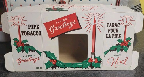 Rare Seasons Greetings Pipe Tobacco Christmas Gift Box 1950s Quebec ...