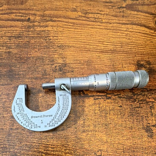 Brown & Sharpe Outside Micrometer 0-1 in 0.001 in Mechanical 1 | eBay