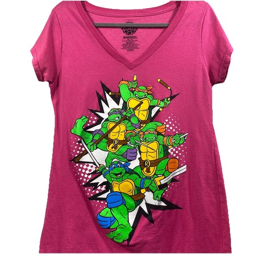 Nickelodeon Official TMNT Turtles Pink T-Shirt 2XL Nostalgia 90s | eBay