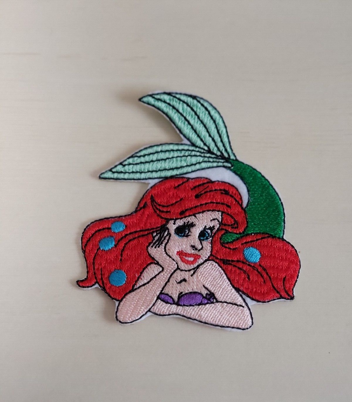 Ariel The Little Mermaid DIY 3 inch Iron on Embroidered Applique Patch ...