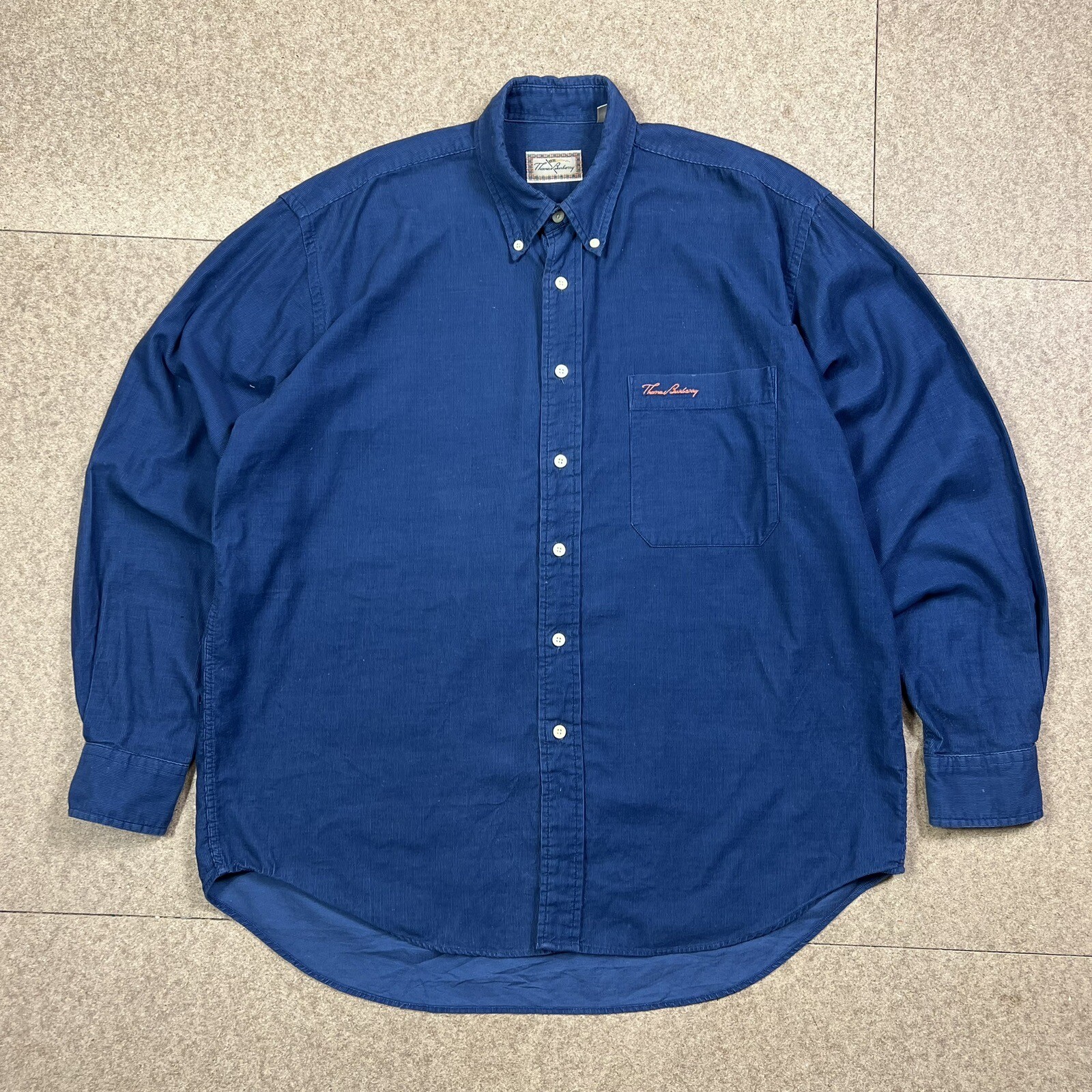 Thomas Burberry Vintage Long Sleeve Corduroy Shirt Si… - Gem