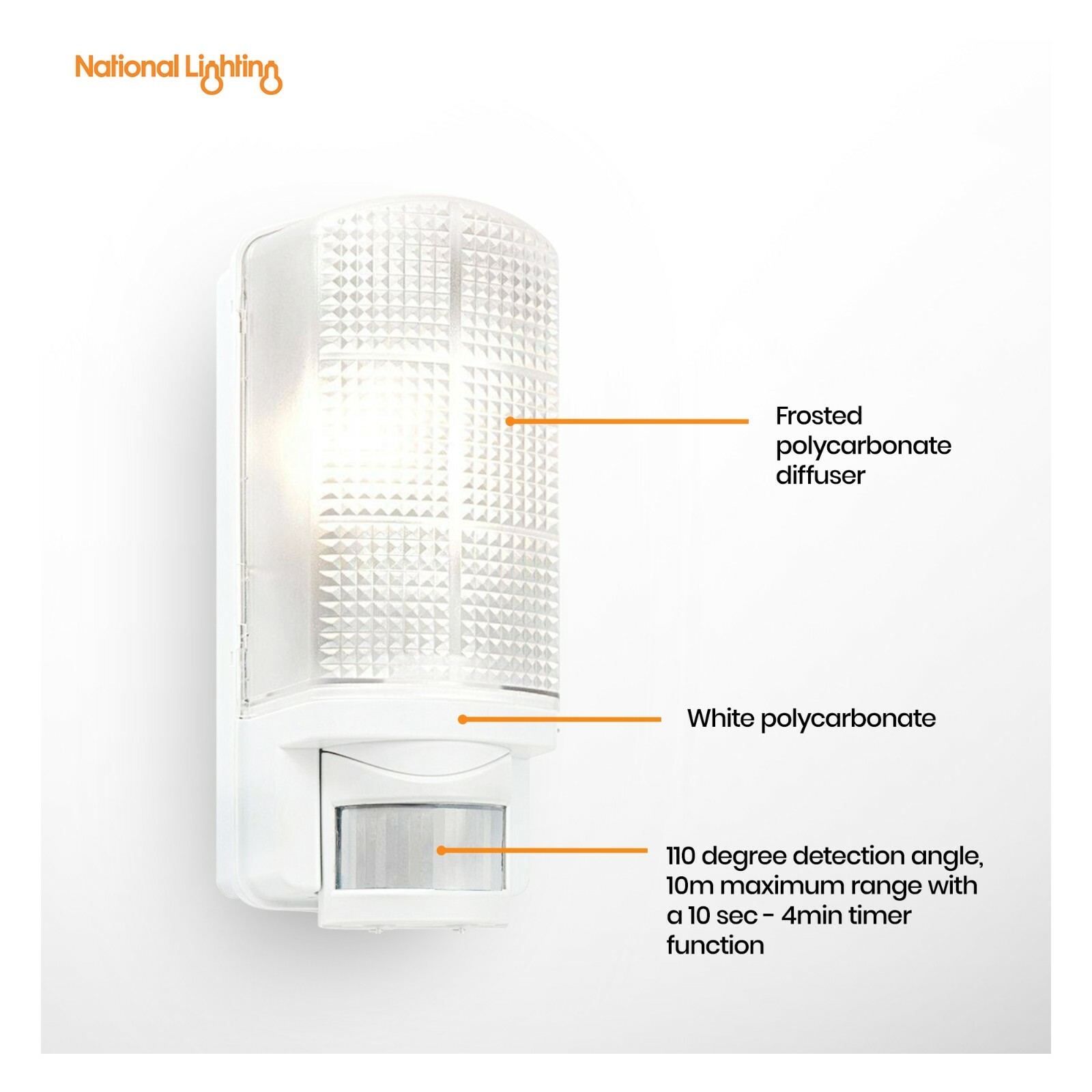 E27 LED PIR Motion Sensor Wall Light IP44 Garden Light Outdoor Security ...