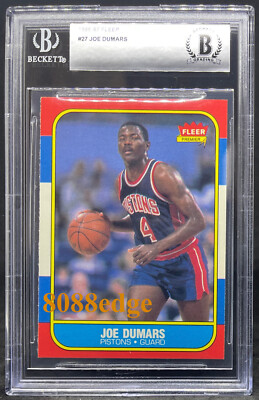 1986-87 FLEER BASKETBALL ROOKIE CARD: JOE DUMARS #27 OF 132 PISTONS RC ...