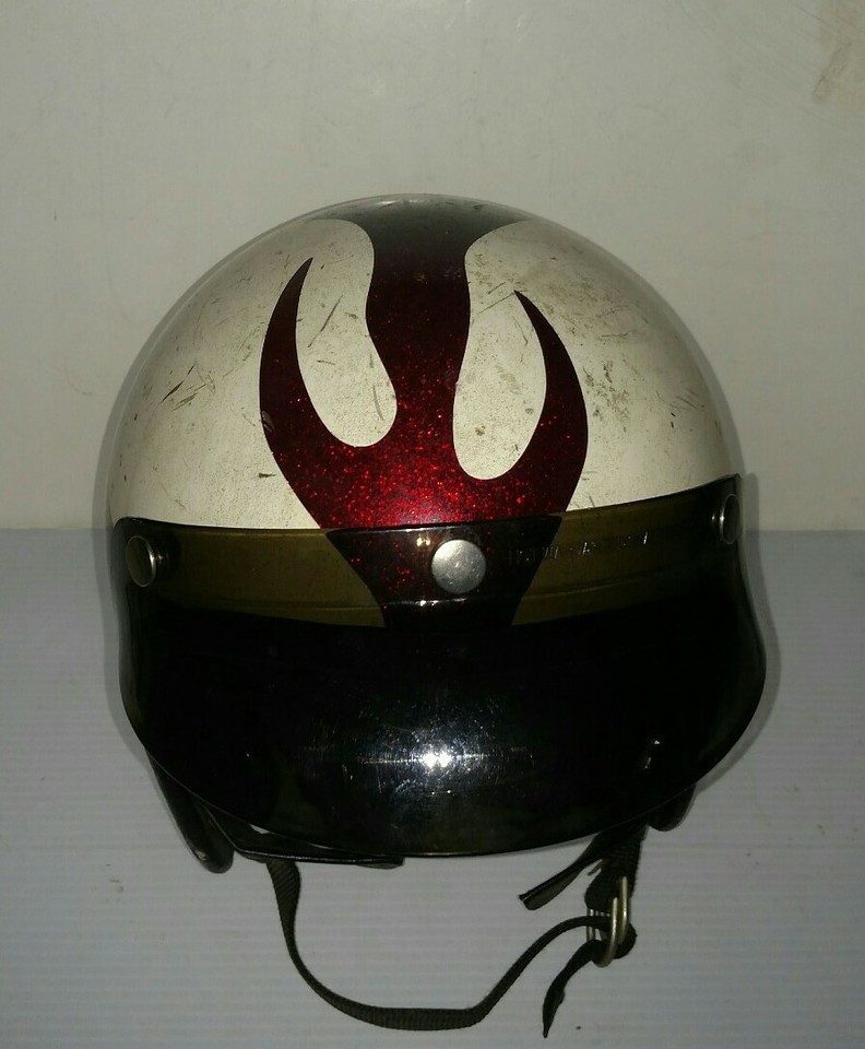 Vintage hot rod motorcycle helmet | eBay
