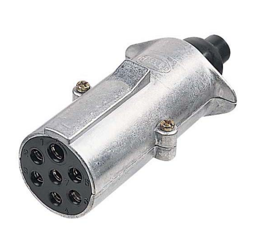 Hella 4908 Heavy Duty Trailer Connectors 7 Pole DIN ISO Plug Metal x1 ...