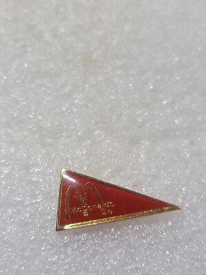 Vintage McDonald's Triangular Flag Style Enamel Lapel Pin Single Clutch ...
