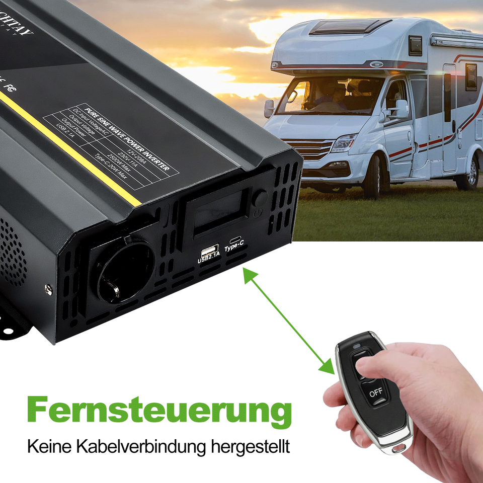 Power Inverter 3000W 3600W 5000W Pure Sine Wave 12V To 240V Converter ...