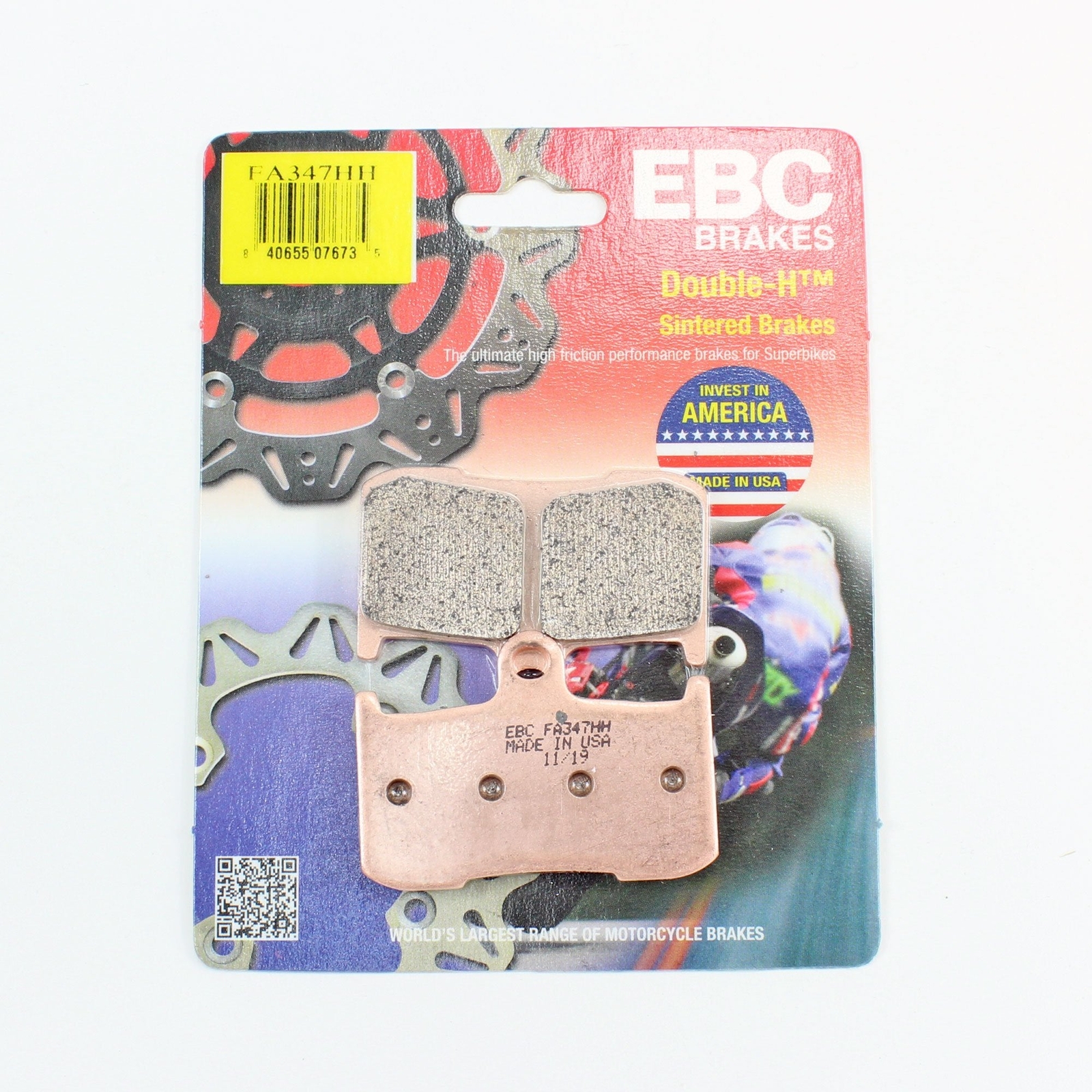 EBC FA347HH Brake Pads - HH Sintered Pads for Motorcycle - 1 Pair | eBay