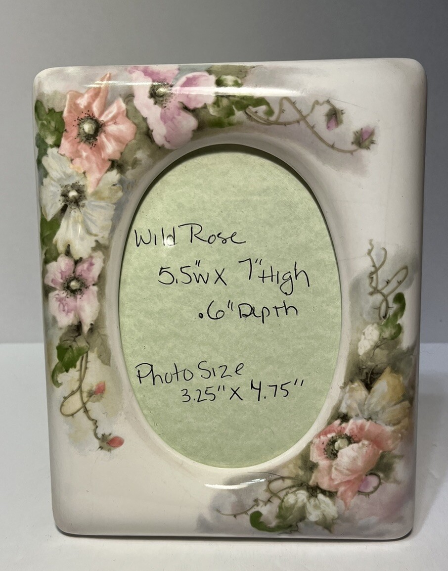 Vintage Terragraphics Ceramic Picture Photo Frame Wild Roses MCM | eBay
