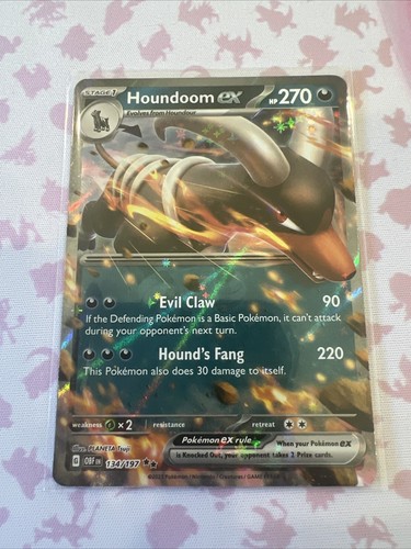 Houndoom EX 134/197 - Obsidian Flames - Double Rare Holo Pokemon Card ...