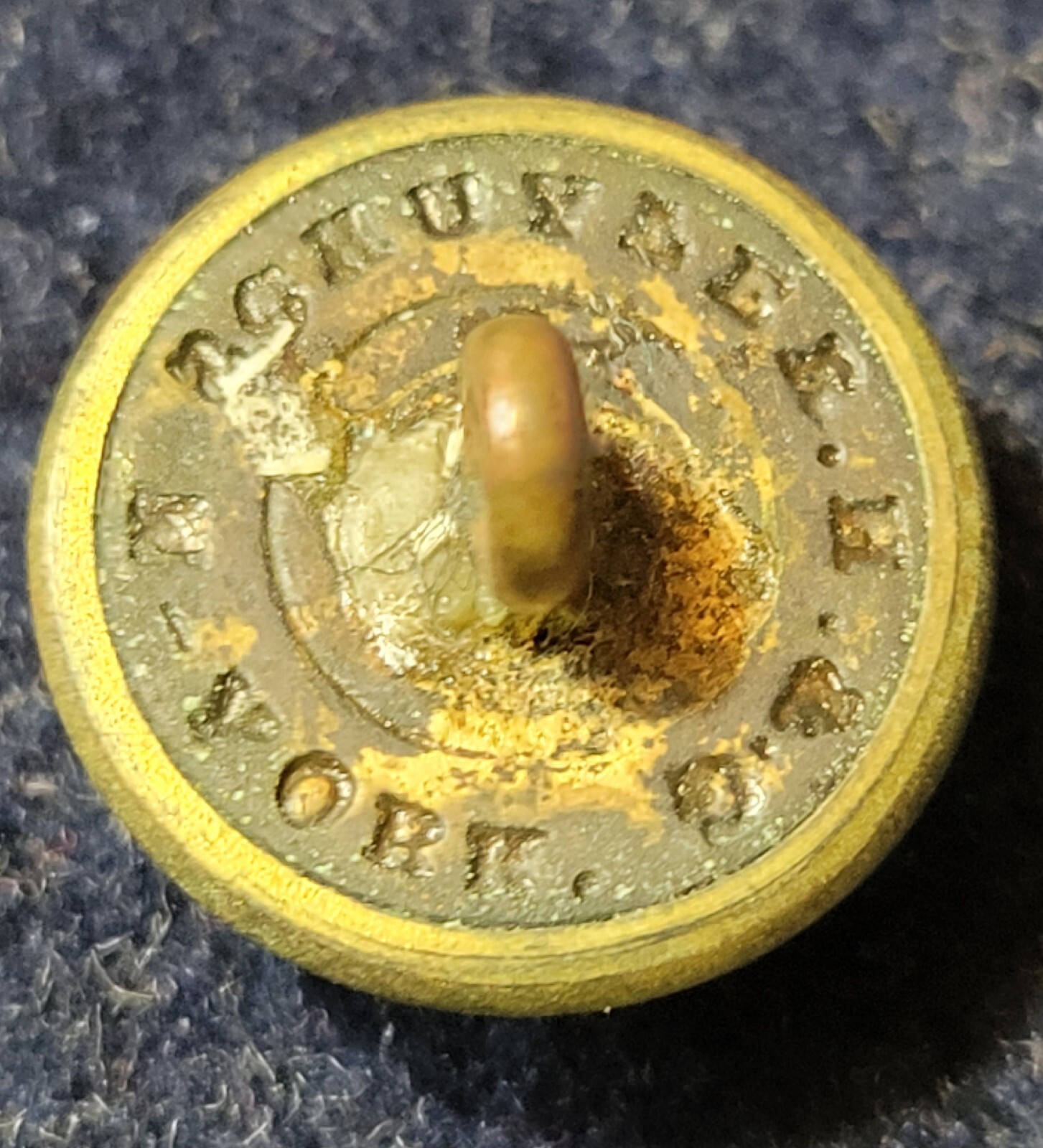 CIVIL WAR STAFF TYPE STATE OF KENTUCKY SEAL CONFEDERATE BUTTON ALBERT ...