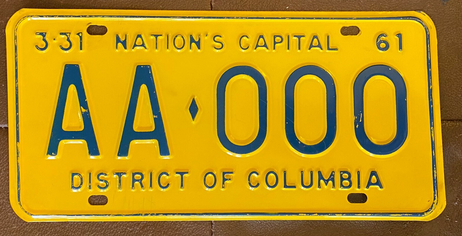 Washington DC 1961 SAMPLE License Plate HIGH QUALITY # AA-000 | eBay