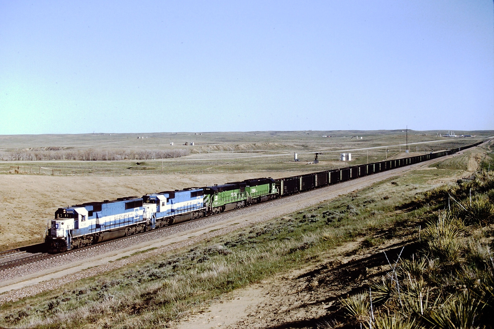 Burlington Northern BN EMD SD60 OWY 9096-9073-5034-7258 Walker WY ...