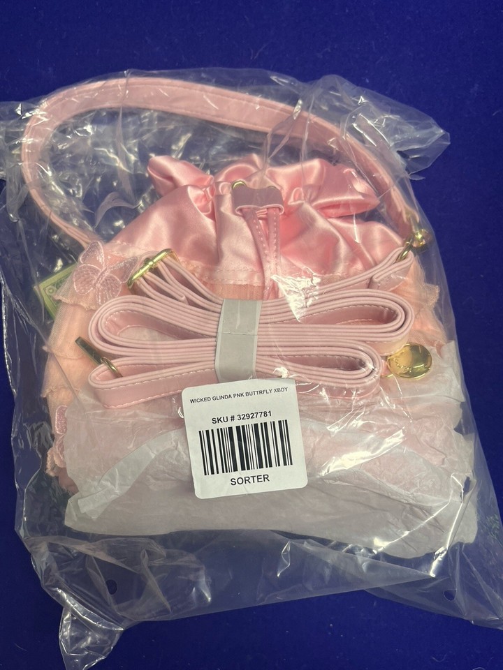 Her Universe Wicked Glinda Pink Butterfly Ruffle Crossbody Bag NEW | eBay