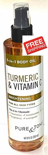Turmeric & Vitamin C Brightening 5-1 Body Oil - Nourishes, energizes ...