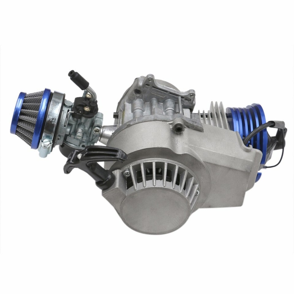 50cc 49cc Big Bore 2 Stroke Engine Motor Exhaust Mini Pocket Quad Dirt ...