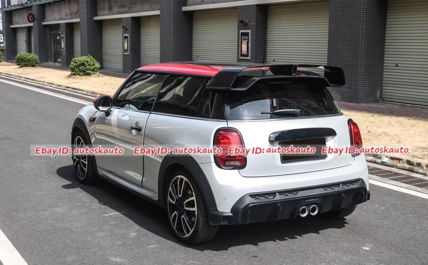 For Mini Cooper F55 F56 Real Carbon Fiber Rear Spoiler Roof Wing Lip ...