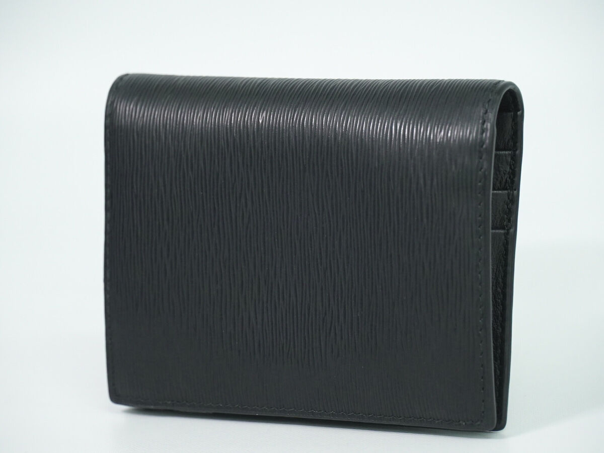 PRADA Vitello Move Leather 1MV204 Compact Wallet Black Gold PRADA Vitello Move Leather 1MV204 Compact Wallet Black Gold