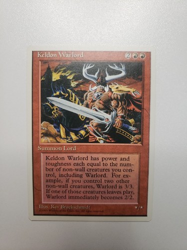 Keldon Warlord MTG Vintage 1995 Magic the Gathering Red Creature Card ...