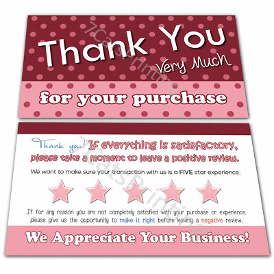 100 Thank You For Your Purchase Order Cards for eBay Seller Poshmark ...