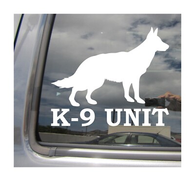 K-9 Unit German Shepherd K9 Police Dog Handler Vinyl Decal Window ...