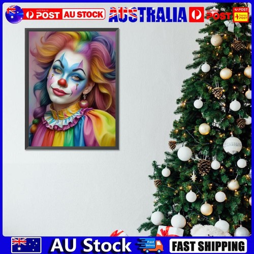 5D DIY Full Round Drill Diamond Painting Clown Girl Kit Home Decoration ...